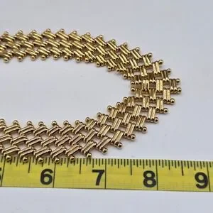 Napier | Jewelry | Napier Vintage Gold Tone Woven Lattice Vshape Collar ...